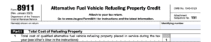IRS Form 8911 Instructions - Alternative Fuel Refueling Credit