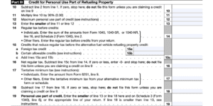 IRS Form 8911 Instructions - Alternative Fuel Refueling Credit