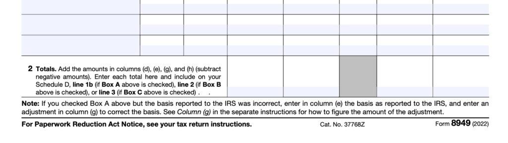 IRS Form 8949 Instructions - Sales & Dispositions of Capital Assets