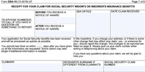 Form SSA 10 Instructions - Applying for Survivor Benefits