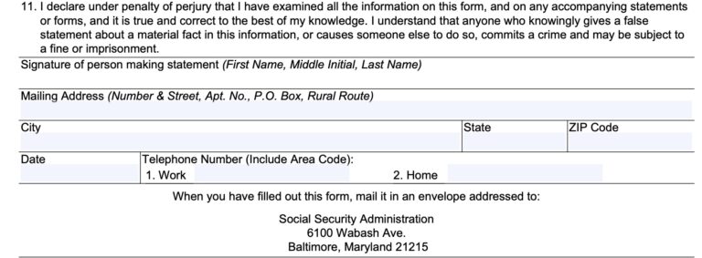 Form SSA-7008 Instructions: Updating Your Social Security Record
