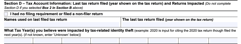 IRS Form 14039 Instructions - Your Identity Theft Affidavit