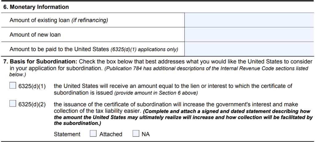 IRS Form 14134 Instructions - Subordinating a Federal Tax Lien