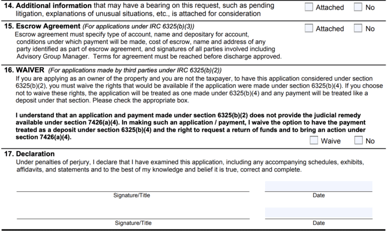 IRS Form 14135 Instructions