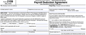 IRS Form 2159 Instructions