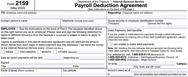 IRS Form 2159 Instructions