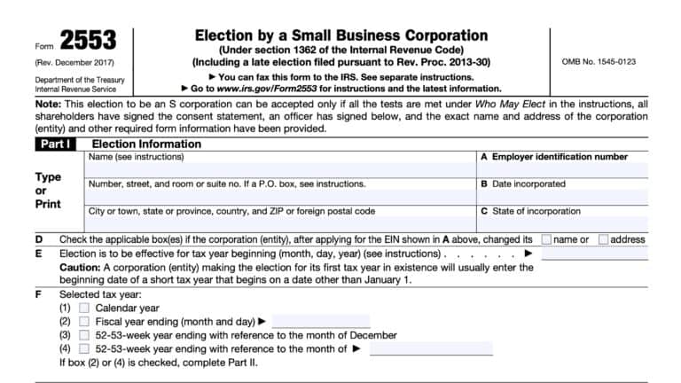 IRS Form 8453-CORP Instructions - E-File for a Corporation