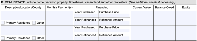IRS Form 433-F Instructions - The Collection Information Statement