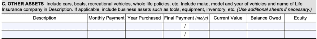 IRS Form 433-F Instructions - The Collection Information Statement