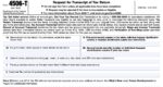 IRS Form 4506-T Instructions - Requesting A Tax Return Transcript