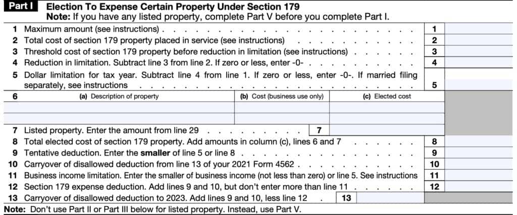 IRS Form 4562 Instructions - Depreciation & Amortization
