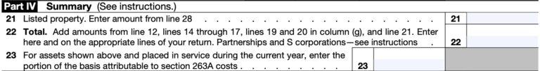 IRS Form 4562 Instructions - Depreciation & Amortization