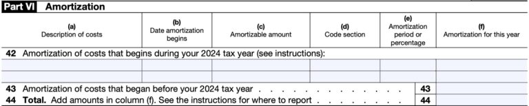 IRS Form 4562 Instructions - Depreciation & Amortization