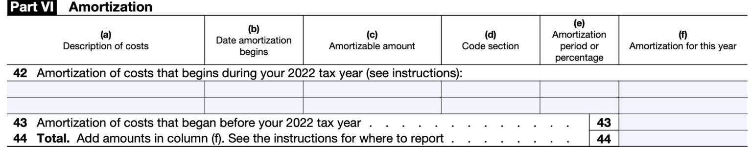 IRS Form 4562 Instructions - Depreciation & Amortization