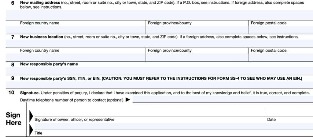 IRS Form 8822-B Instructions - Change of Address or Party