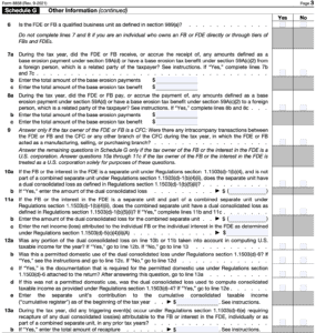 IRS Form 8858 Instructions - Information Return for FDEs & FBs