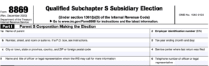IRS Form 8869 Instructions - A Guide to QSub Elections