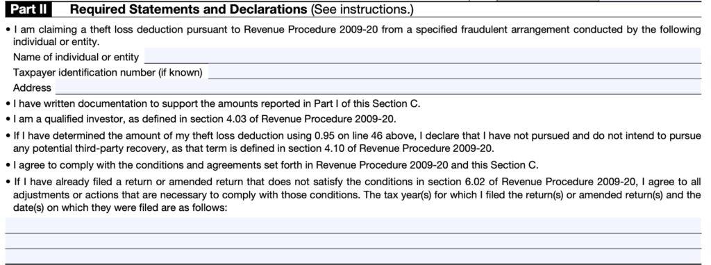 IRS Form 4684 Instructions - Deducting Casualty & Theft Losses