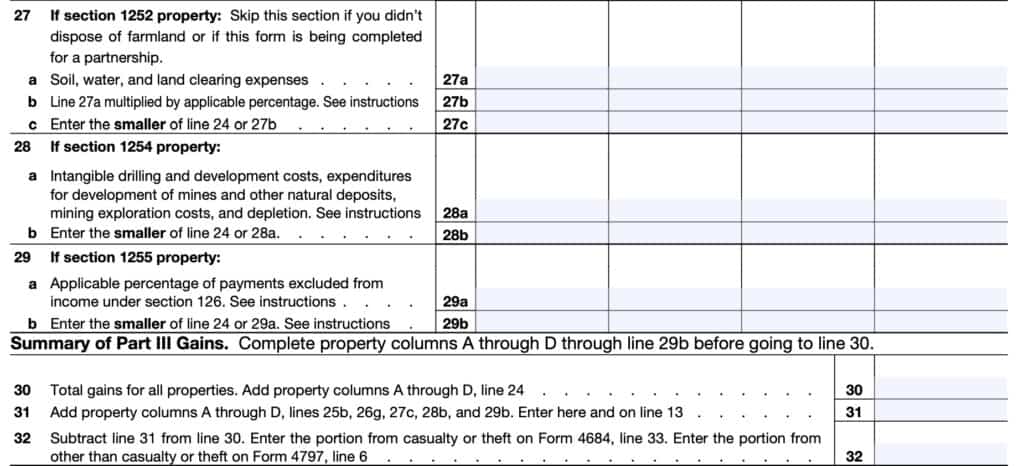 IRS Form 4797 Instructions - Sales of Business Property