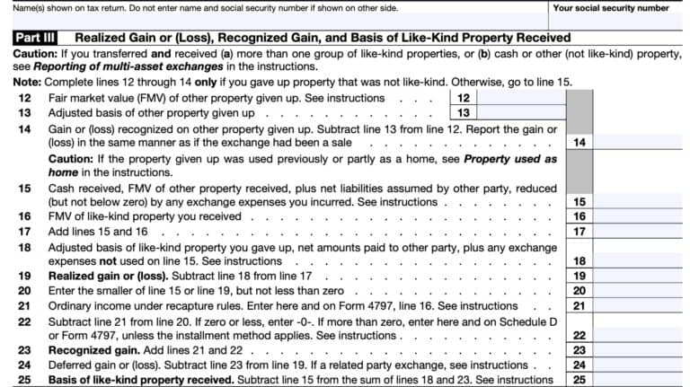 IRS Form 8824 Instructions: Like-Kind Exchanges