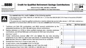 IRS Form 8880 Instructions - Retirement Savings Tax Credit