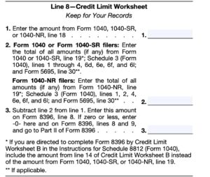 IRS Form 8396 Instructions - Claiming the Mortgage Interest Credit