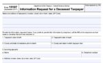 IRS Form 15107 Instructions - Information Request for a Decedent