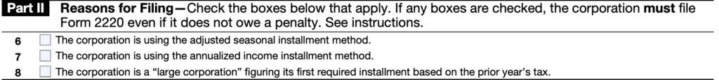 IRS Form 2220 Instructions - Estimated Corporate Tax