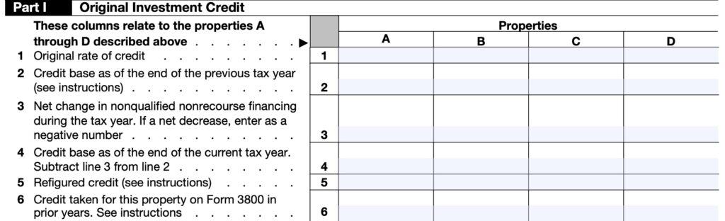 IRS Form 4255 Instructions - Recapture of Investment Credit