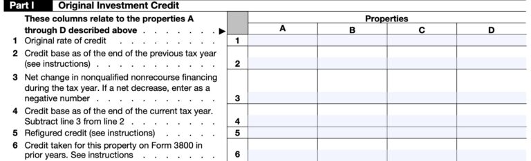 IRS Form 4255 Instructions - Recapture of Investment Credit
