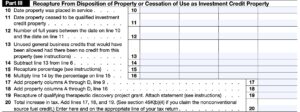 IRS Form 4255 Instructions - Recapture of Investment Credit