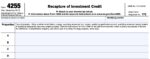 IRS Form 4255 Instructions - Recapture of Investment Credit