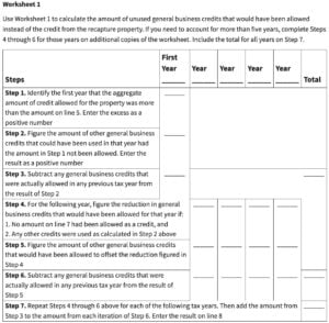 IRS Form 4255 Instructions - Recapture of Investment Credit