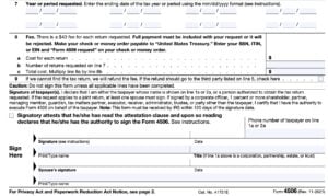 IRS Form 4506 Instructions - Request for Copy of Tax Return