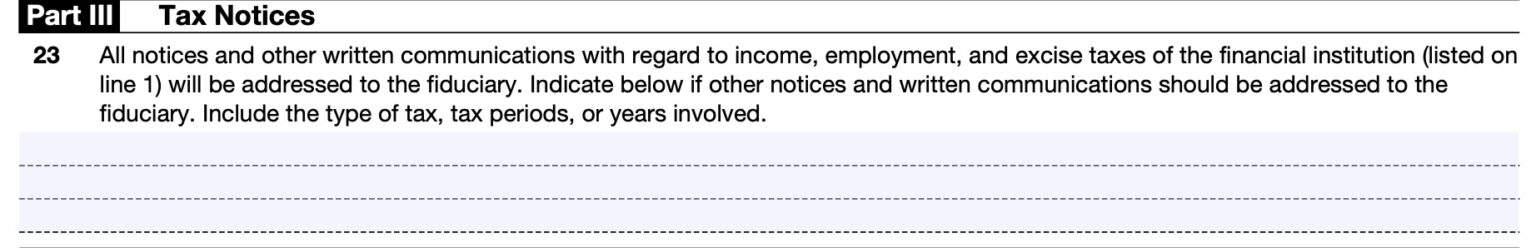 IRS Form 56-F Instructions - Fiduciary of a Financial Institution