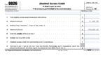 IRS Form 8826 Instructions - Claiming the Disabled Access Credit