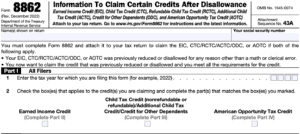 IRS Form 8862 Instructions