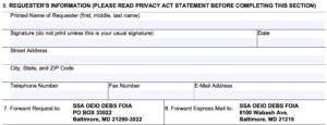 Form SSA 711 Instructions - Decedent's Social Security Record
