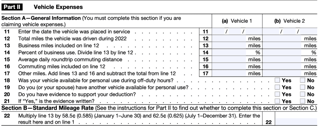 IRS Form 2106 Instructions - Employee Business Expenses