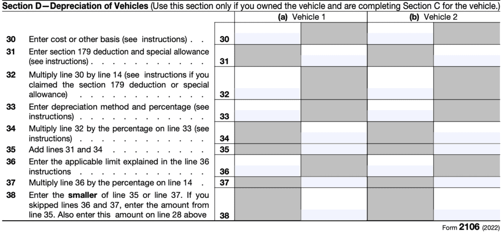 IRS Form 2106 Instructions - Employee Business Expenses
