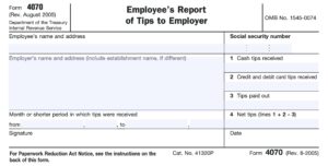 IRS Form 4070 Instructions - Reporting Tips to Your Employer