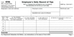 IRS Form 4070-A Instructions - Employee's Daily Record of Tips