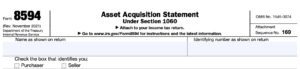 IRS Form 8594 Instructions - Asset Acquisition Statement