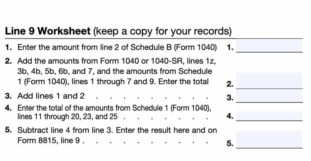 IRS Form 8815 Instructions - Tax-Free Savings Bonds for College