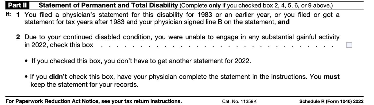 IRS Schedule R Instructions - Credit for the Elderly or Disabled