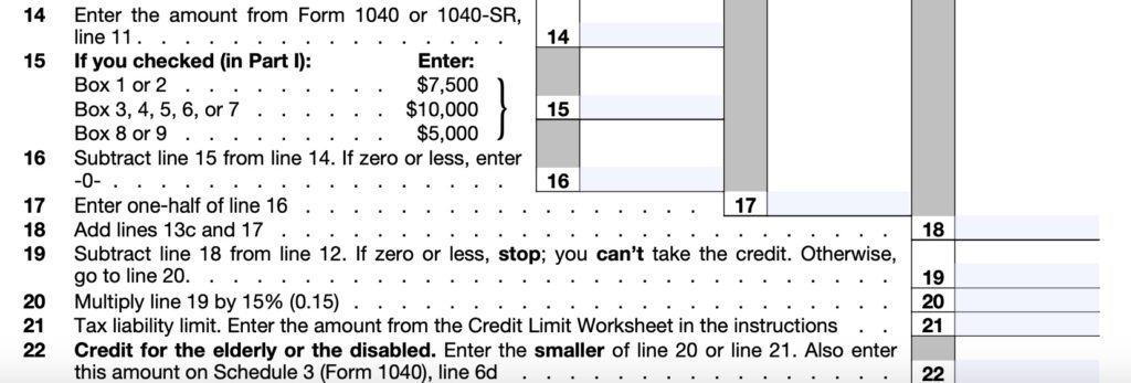 IRS Schedule R Instructions - Credit for the Elderly or Disabled