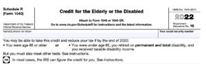 IRS Schedule R Instructions - Credit for the Elderly or Disabled