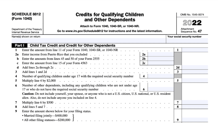 IRS Form 8814 Instructions - Your Child's Interest & Dividends
