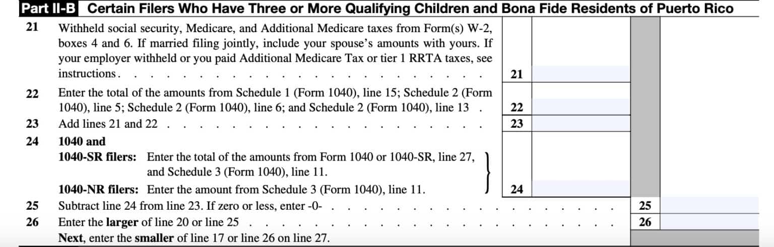 Schedule 8812 Instructions - Credits for Qualifying Dependents