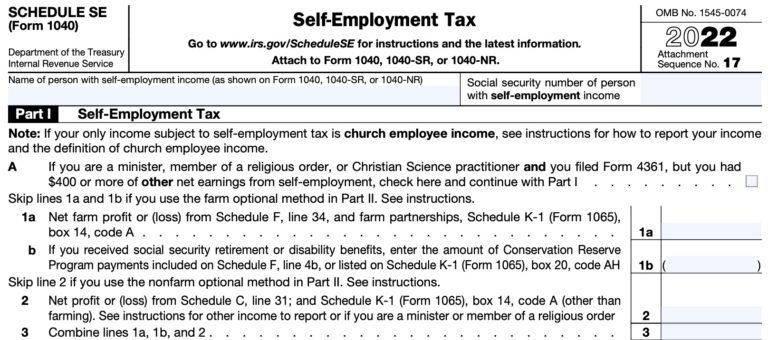 IRS Schedule SE Instructions - Self-Employment Tax